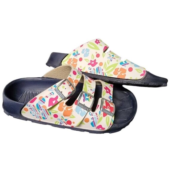Birkenstock | Shoes | Birkenstock Birkis Size Eu 38 3 Strap Floral ...
